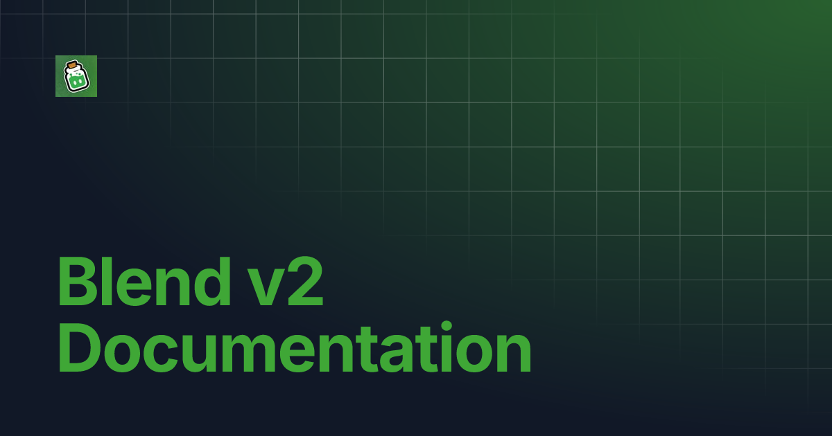 Blend v2 Documentation | Blend